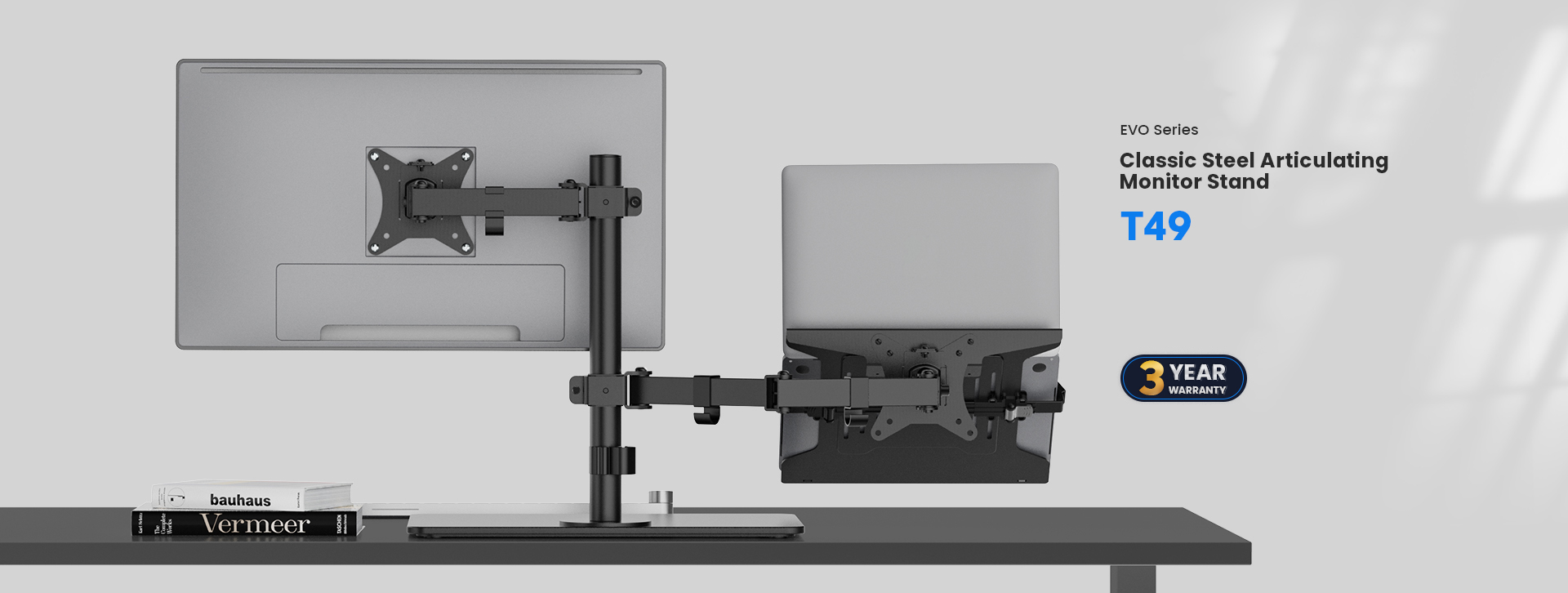 ULTi EVO Dual Monitor Arm Stand with Free Standing Base & Stealth ...