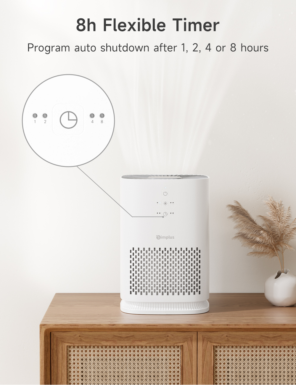 Simplus Air Purifier | 80m³/h CADR | Aromatherapy Function | Removes ...