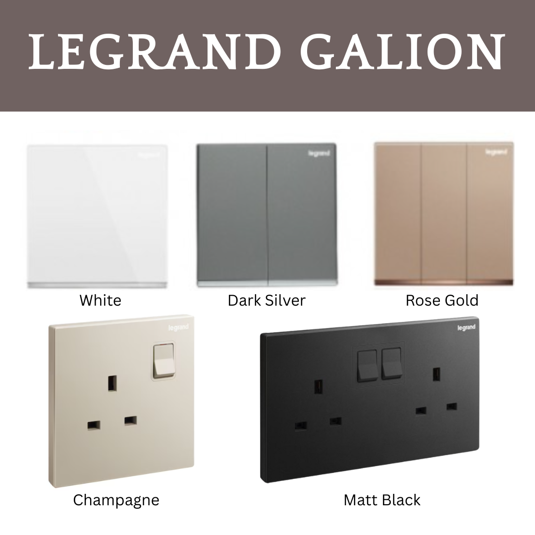 Legrand Galion Switch Socket White Dark Silver Rose Gold Champagne ...
