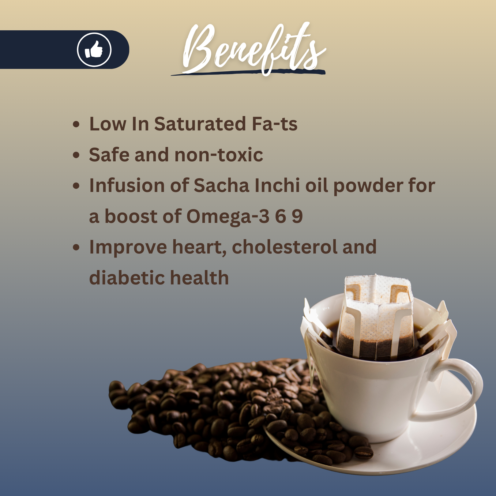 [ARK+] Sacha Inchi Oil Drip Coffee | 10 Sachets/Box | Omega-3 Enriched ...