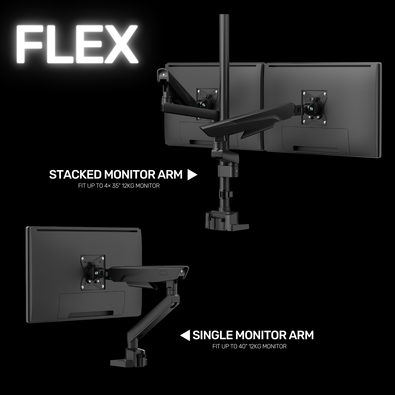 the Aryl™ Flex Dual Stackable Monitor Arm | Shopee Singapore