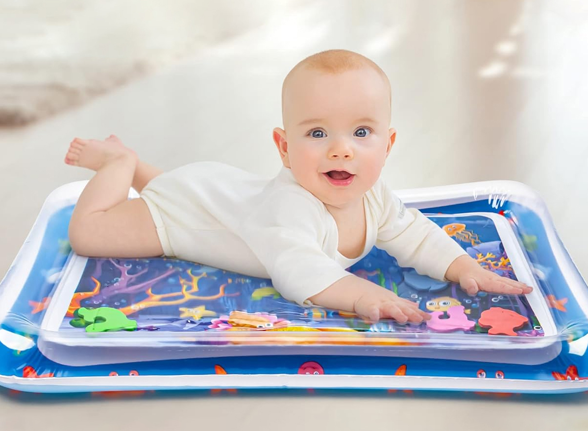 Cubble Inflatable Tummy Time Water Play Mat for Babies, Infants and ...