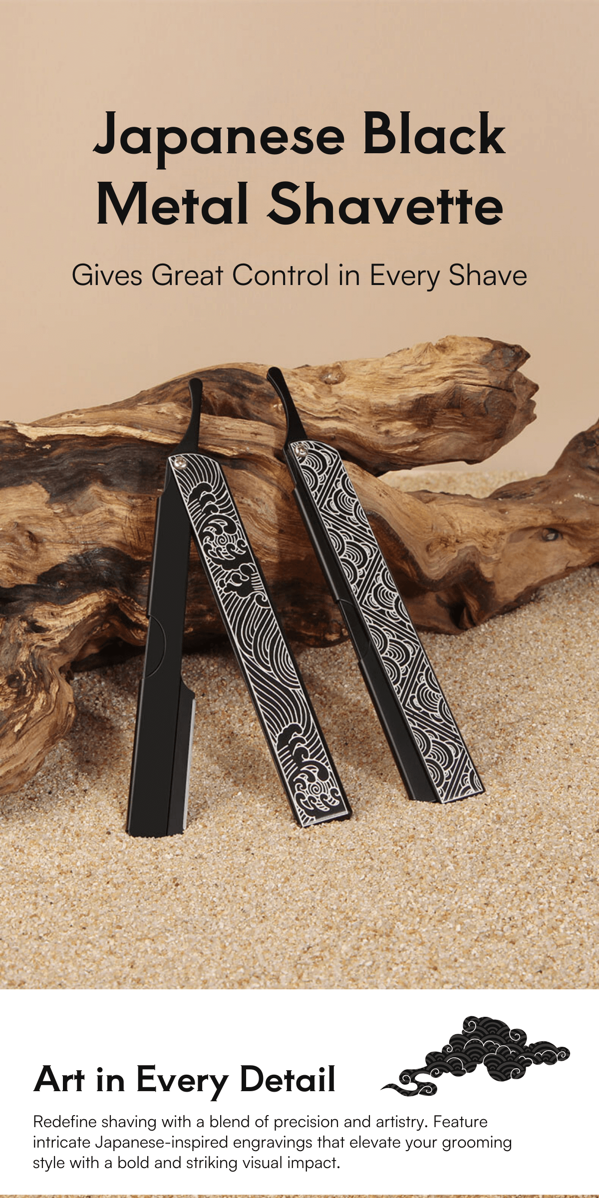 Japanese Black Metal Shavette - Full Metal Straight Razor | Good Weight ...