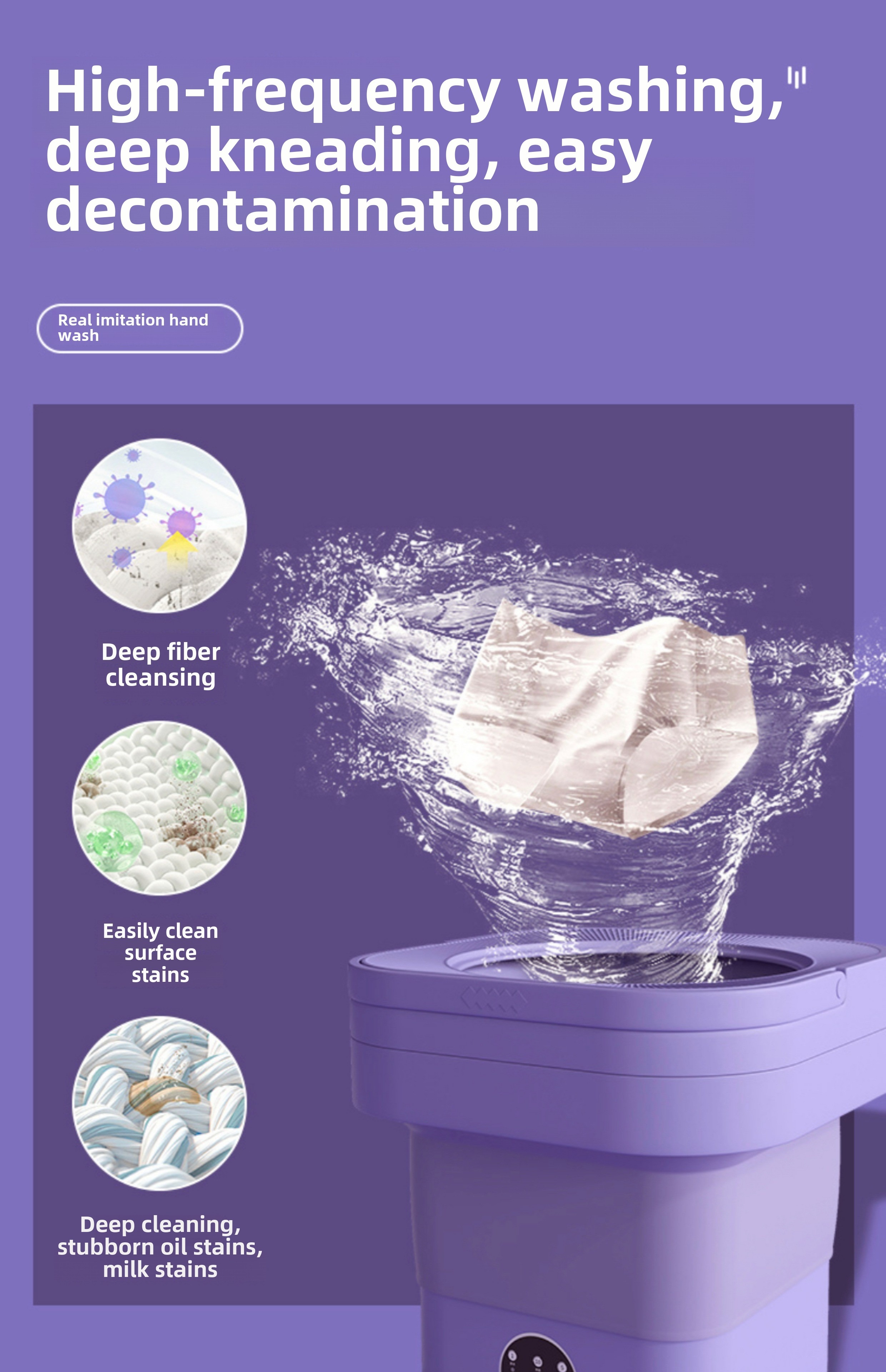 8L Mini Washing Machine With Drain Portable Washing Machine For Socks ...