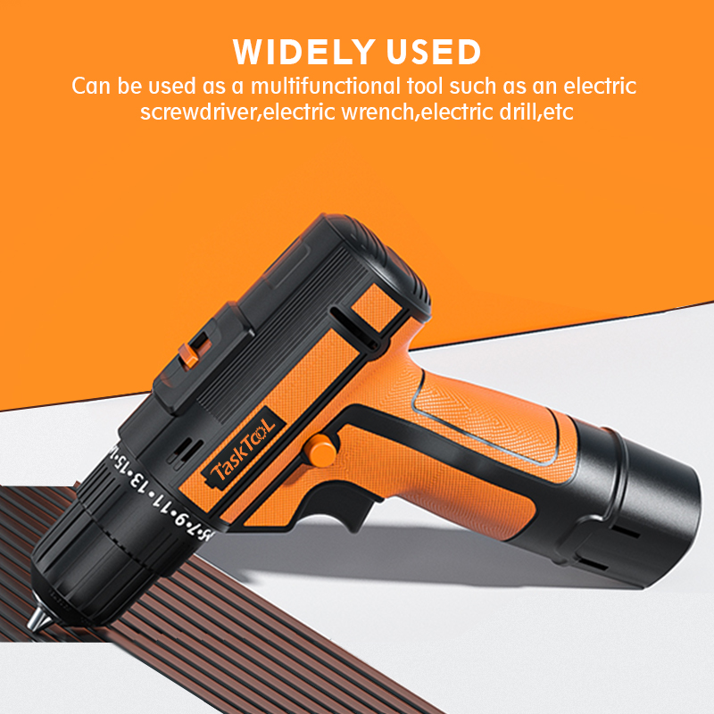 TASKTOOL 12/18/21V Cordless Electric Drill Set Brushless Electric ...