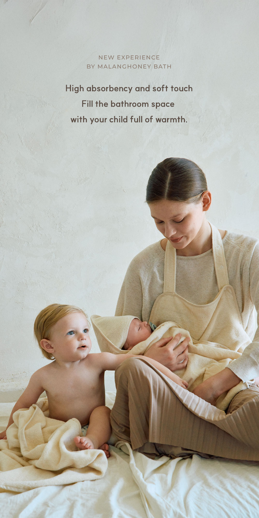 [Malang Honey] Korean Newborn Baby Sleeve Towel 85*85cm (Double-sided ...