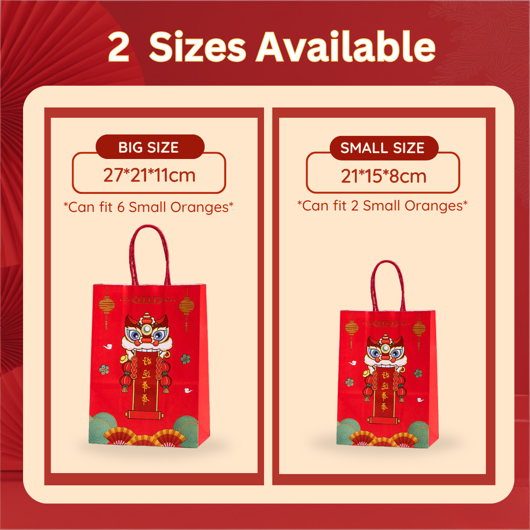 CNY 2026 Prosperity Paper Bag | Orange Goodie Bag | Chinese New Year ...