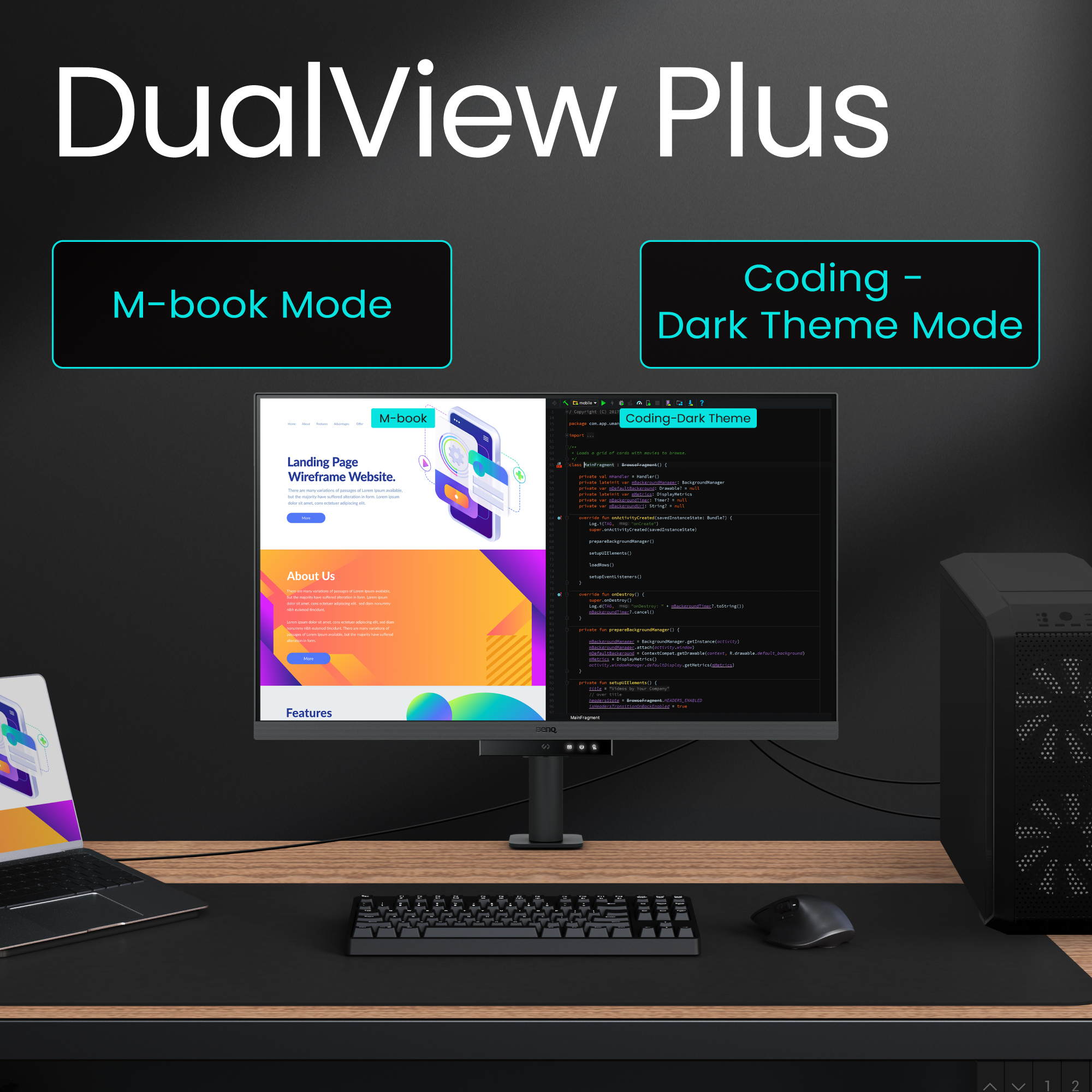 BenQ RD320UA Programming Monitor｜32” 4K+｜Coding Modes｜Ergo Arm｜Nano ...
