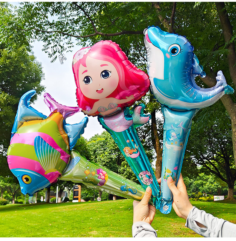 [SG] Hand Holding Foil Balloon Stick Long balloon Sticks Handheld Foil ...
