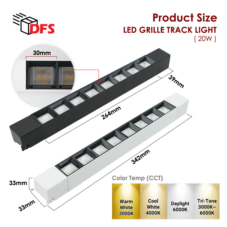 DFS LED LIGHT LED Linear + Grille Track Light / Linear + Foldable Track ...