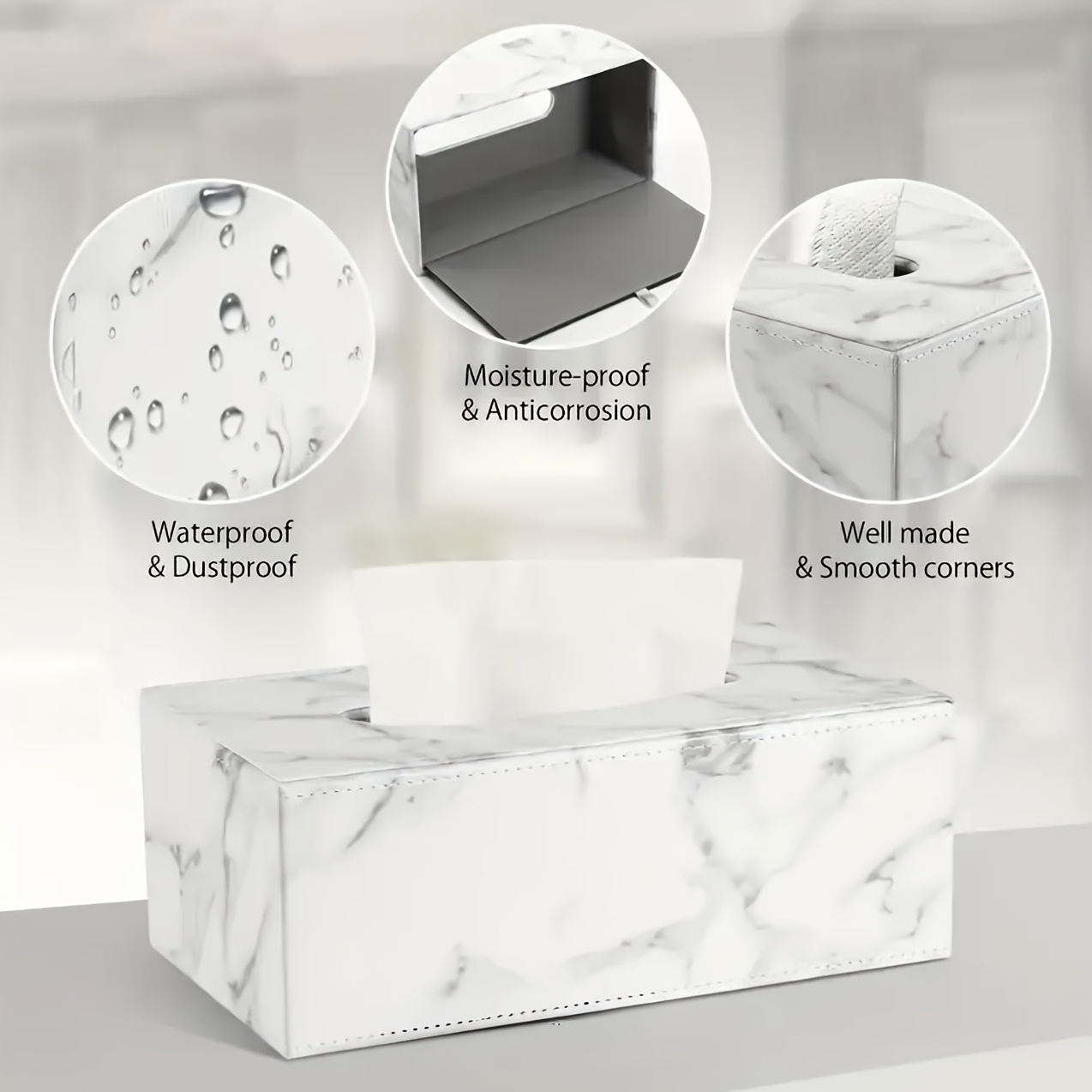European Marble Design Tissue Box / Elegant Tissue Holder / Tissue Box ...