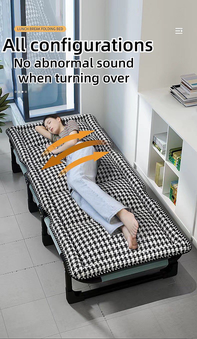 Portable Folding Bed with Foam Soft Comfortable Single Bed Reclining ...