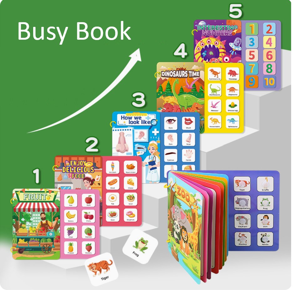 Pre school Kindergarten English Busy Board Busy Binder Quiet Book for ...