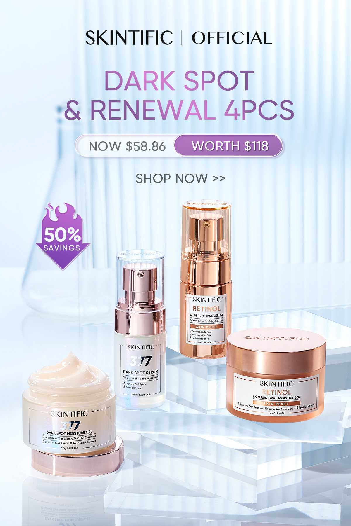[Best Seller] SKINTIFIC Anti-Aging/Brightening/Anti-Acne 2PCs Set ...