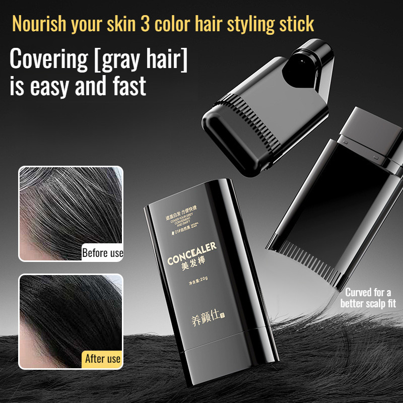 SG STOCK Hair Color Stick Waterproof Sweat Hair Dye Comb to Cover Gray ...