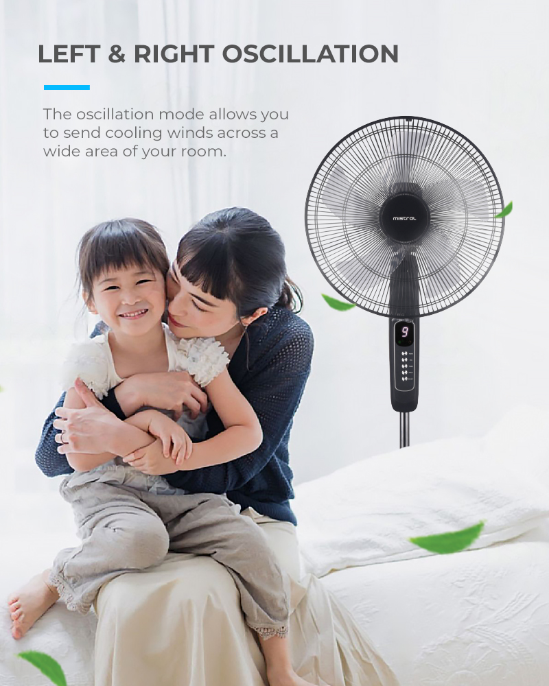 Mistral 16" DC Stand Fan with Remote - Black MSF1666DR | Shopee Singapore