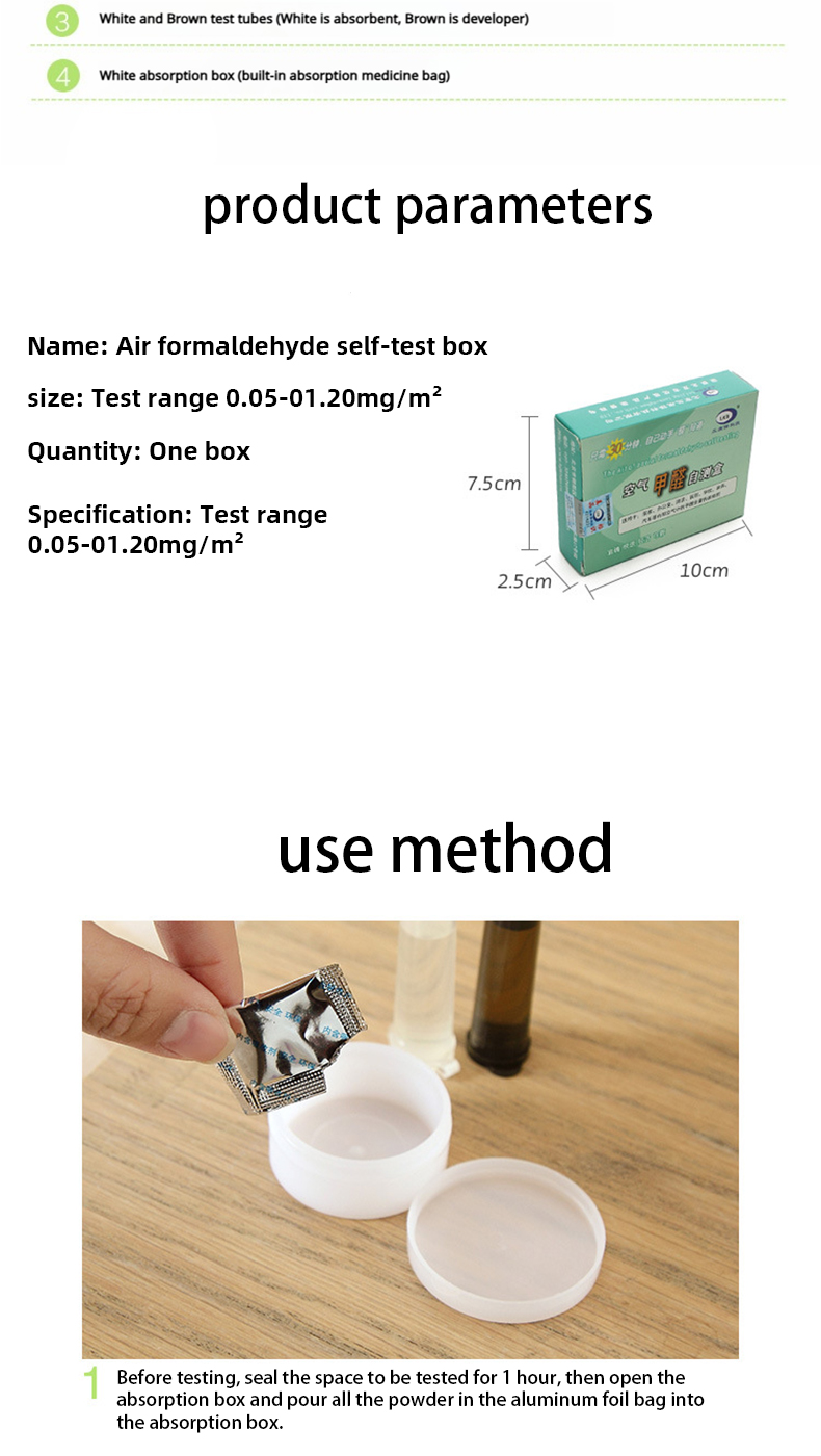 💕SG Stock💕Formaldehyde Testing Box New House Formaldehyde Self-testing ...