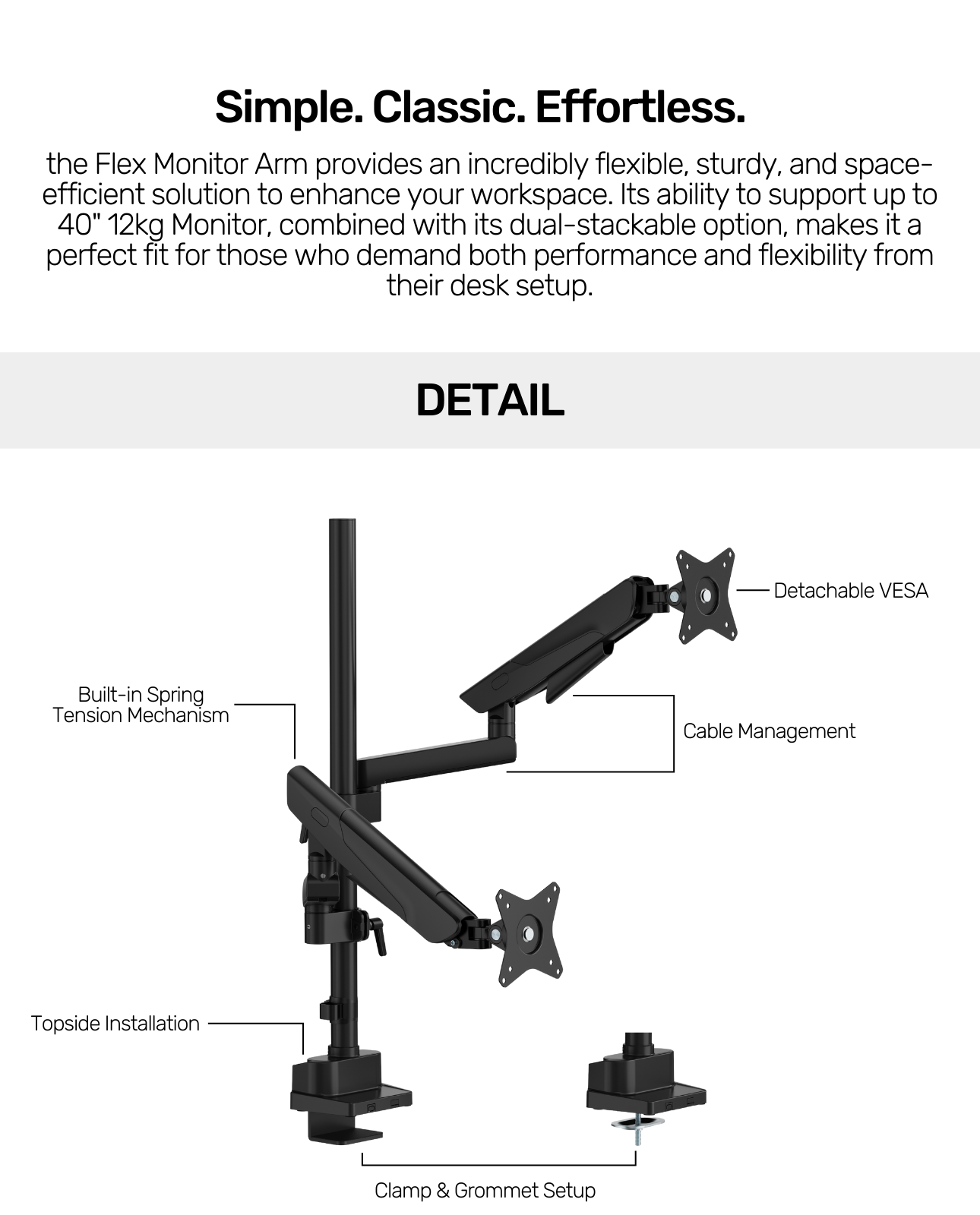 the Aryl™ Flex Dual Stackable Monitor Arm | Shopee Singapore