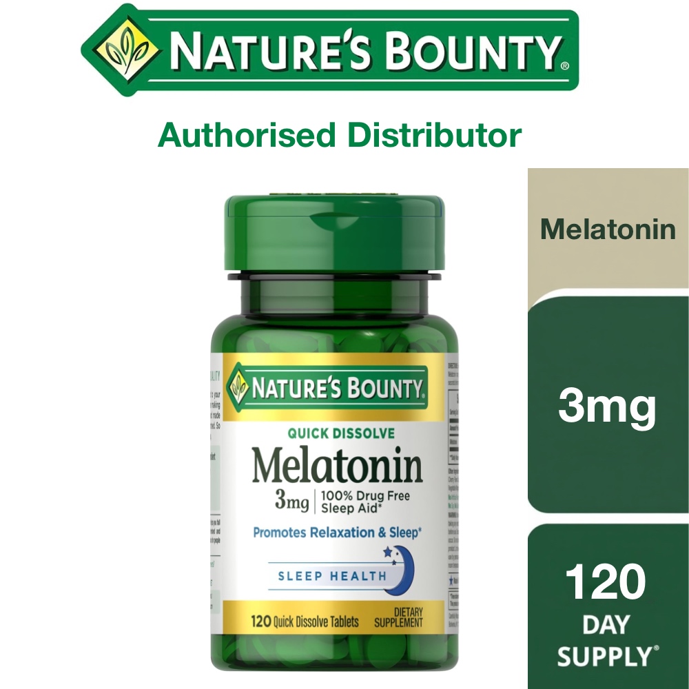 🔥 [New Launch] Nature’s Bounty Melatonin 3mg 120 Tabs – Sleep Aid ...