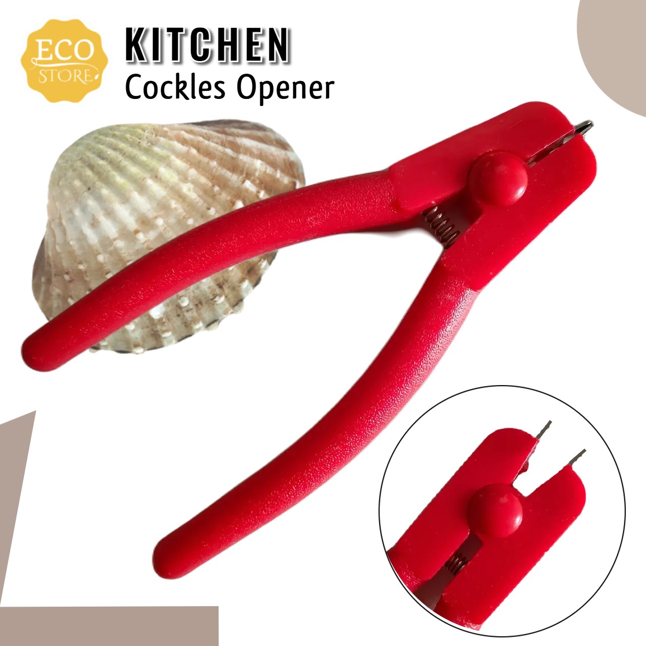 Eco-Store 1 Pcs Tool For Cockles Shell Cashew Opener Without Hurt Nail ...