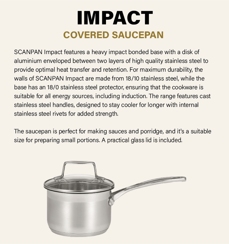 SCANPAN Impact 18cm/2.5L Covered Saucepan | Shopee Singapore