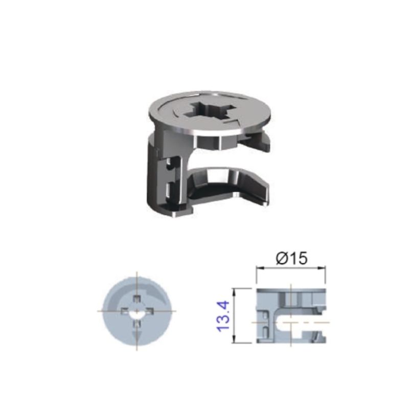 Minifix Set - 38mm Horseshoe bolt and 15mm Cam lock (Knockdown ...
