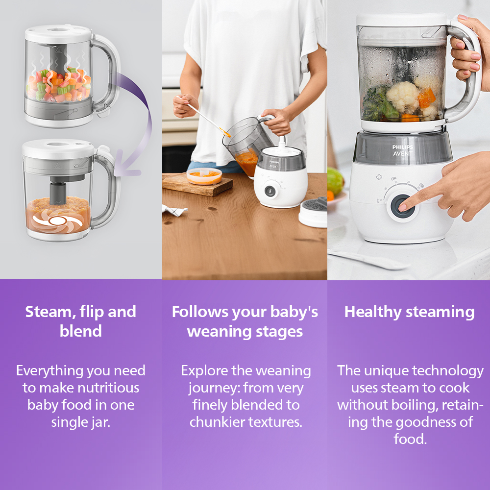 Philips Avent SCF883/02 4-In-1 Healthy Baby Food Maker | Shopee Singapore