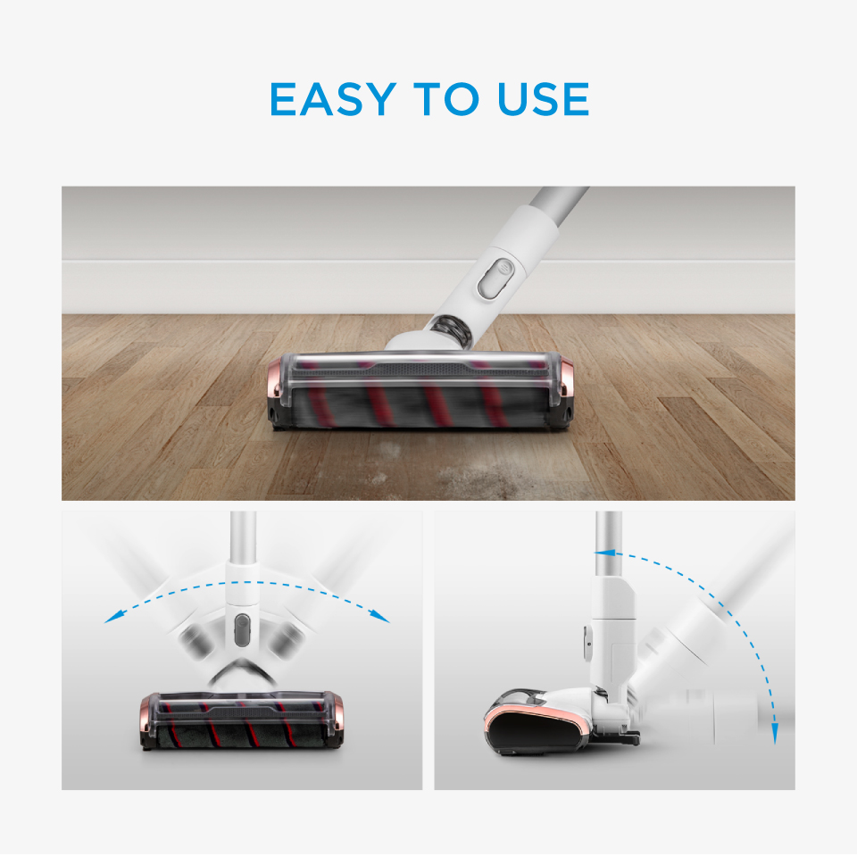 Midea 20000Pa MVC-V18P Red/White 2-in-1 Cordless Vacuum Cleaner ...