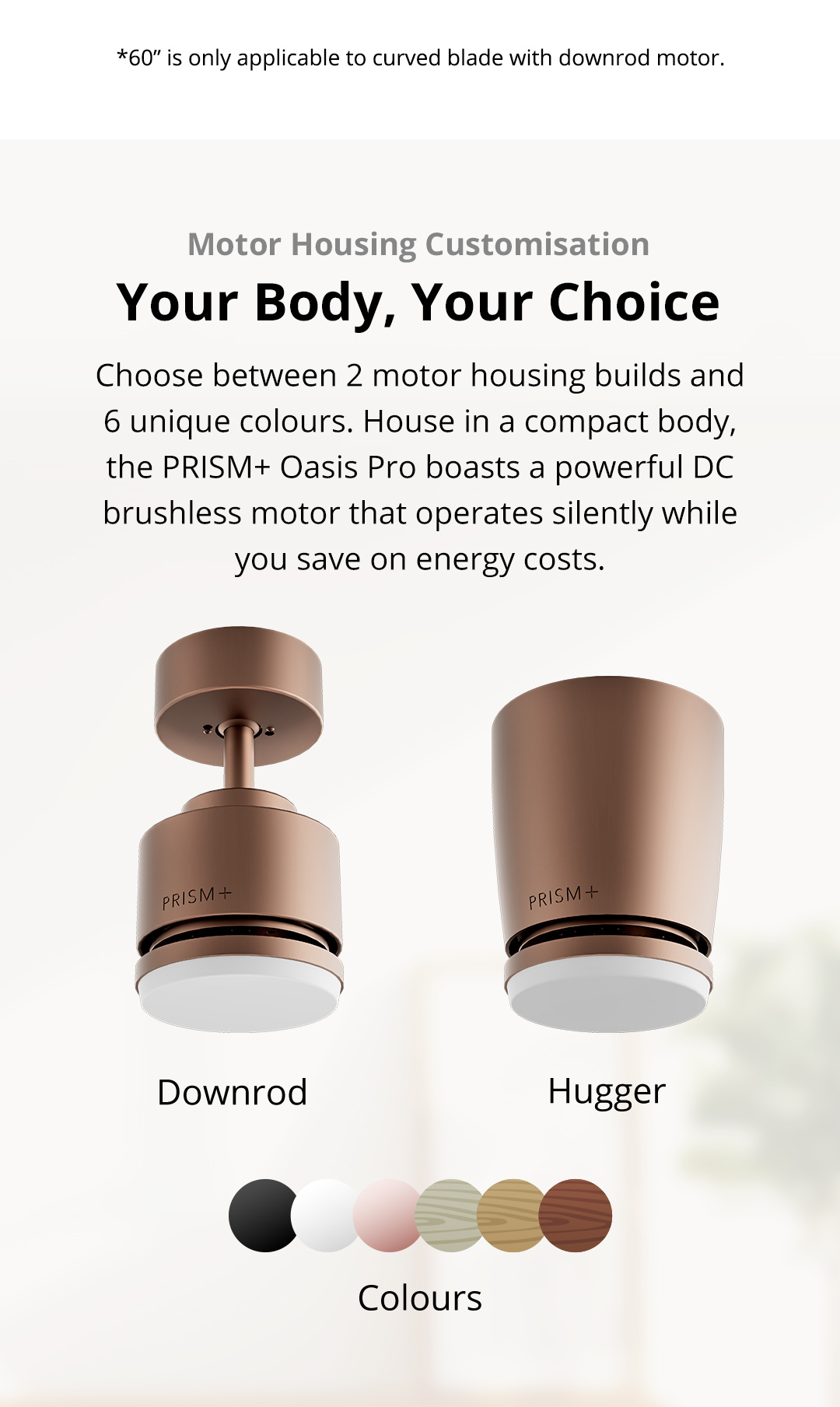 PRISM+ Oasis Pro Ceiling Fan | 5 Blades | Integrated Dimmable Lights ...