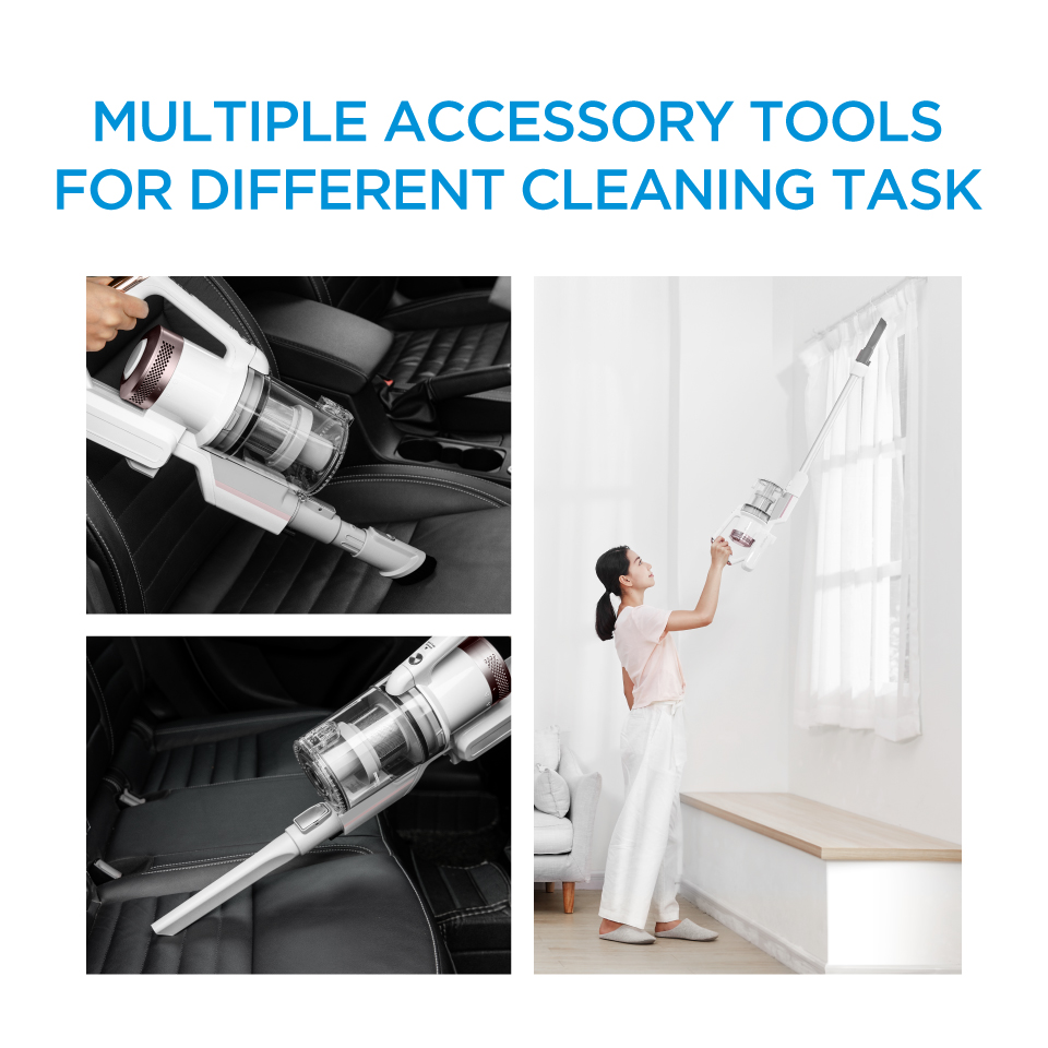 Midea 20,000Pa MVC-V18P Red/White 2-in-1 Cordless Vacuum Cleaner ...