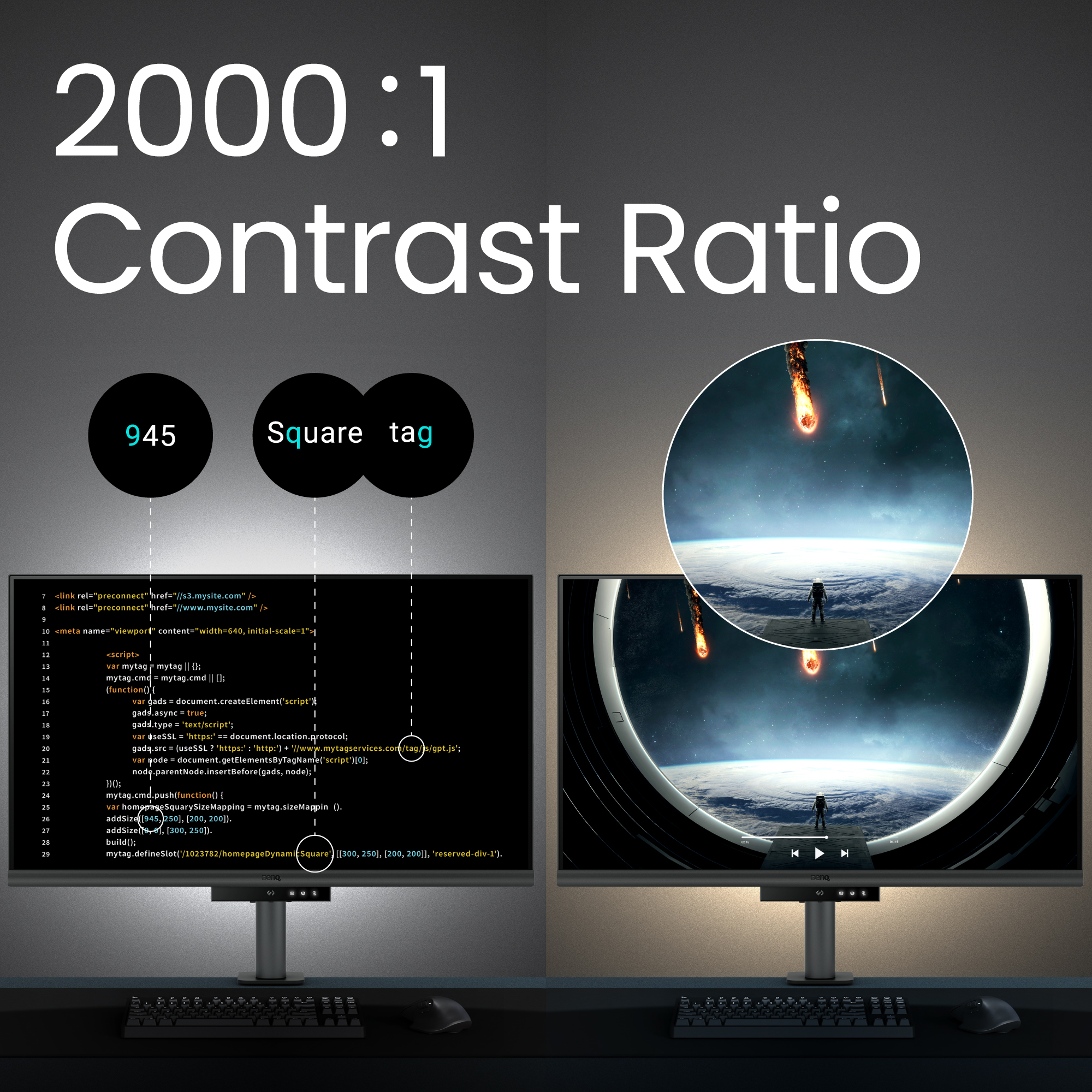 BenQ RD320UA Programming Monitor｜32” 4K+｜Coding Modes｜Ergo Arm｜Nano ...