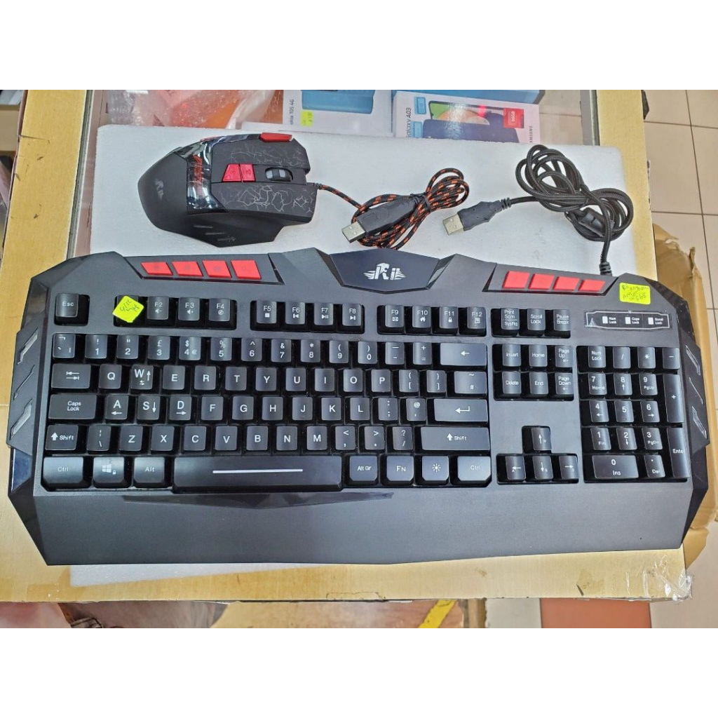 Rii RK900 Plus RGB LED Wired Gaming Keyboard & Mouse Combo | Backlit ...