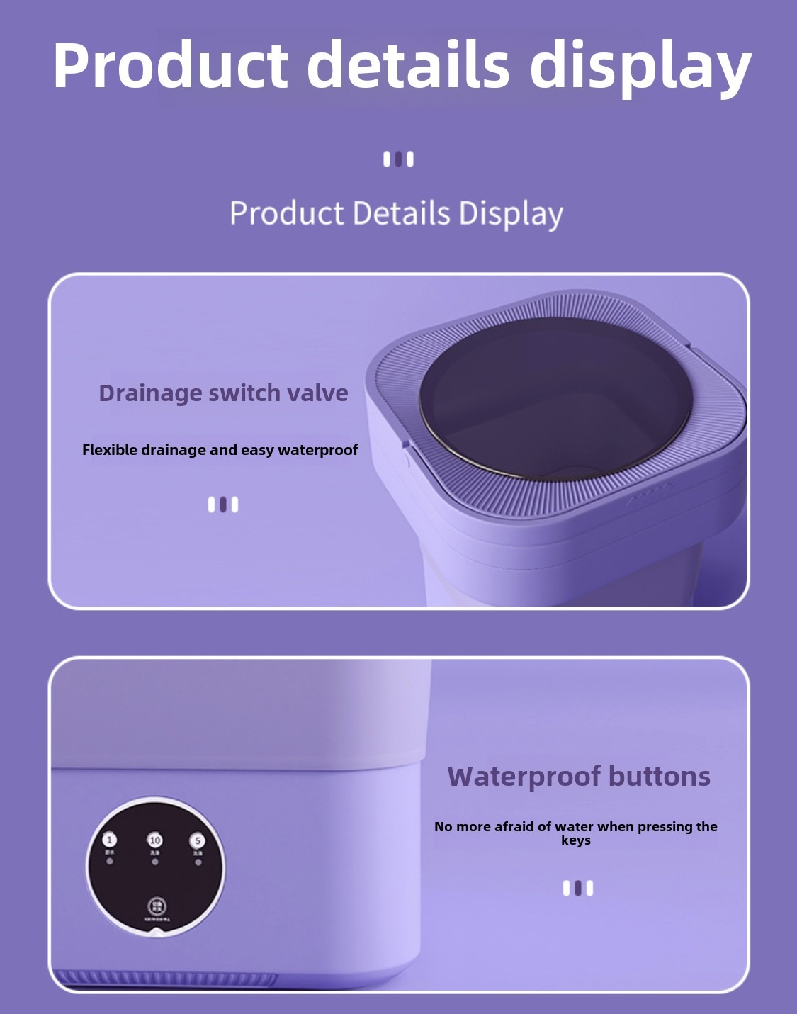 8L Mini Washing Machine With Drain Portable Washing Machine For Socks ...