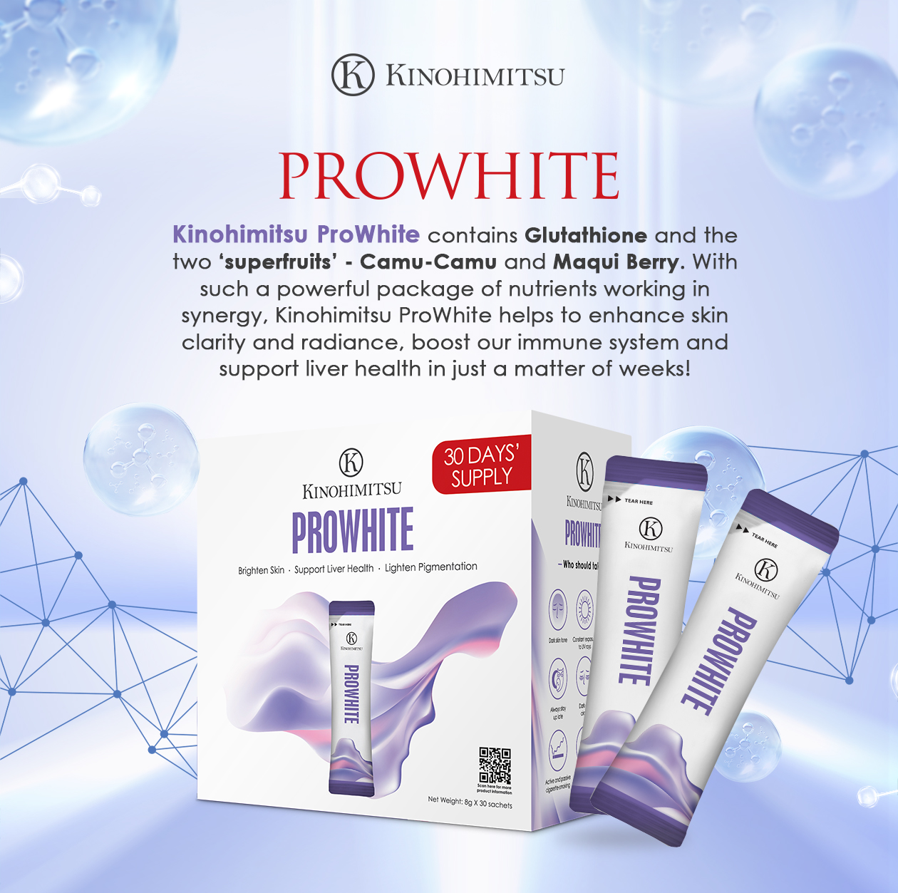 Kinohimitsu ProWhite Glutathione Inner Beauty Supplement Sachet 8g ...