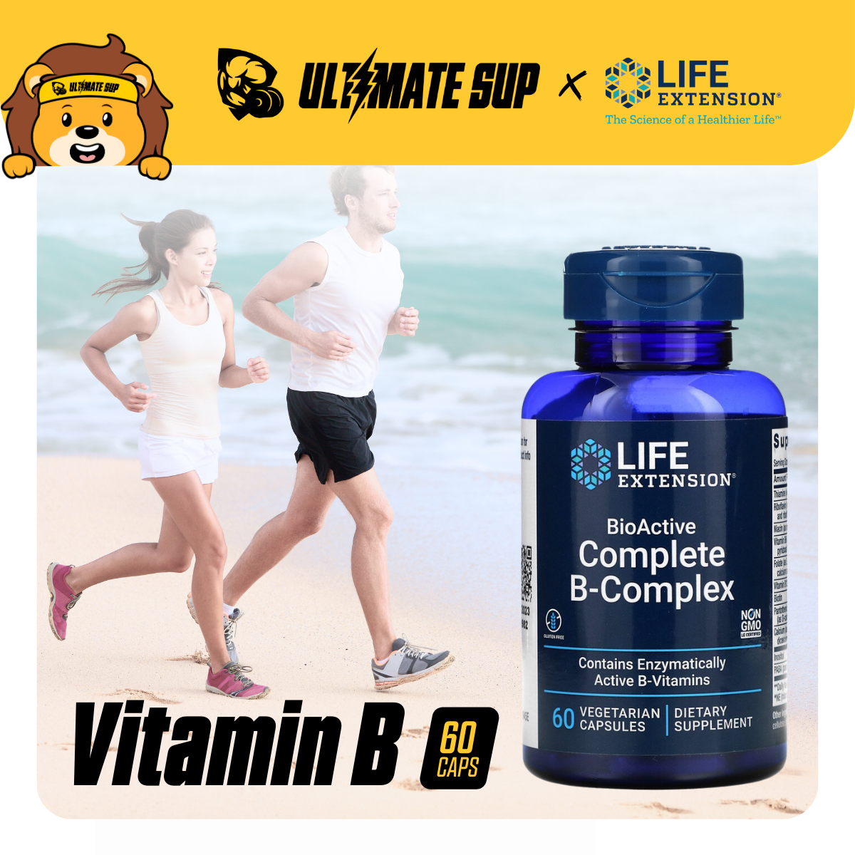 Life Extension, BioActive Complete B-Complex, Boost Natural Energy ...