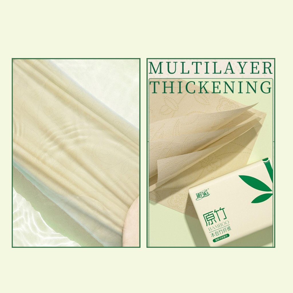 (FOREVER ESSENTIAL) 220 Sheets Natural Bamboo Pulp Thickened 4PLY ...