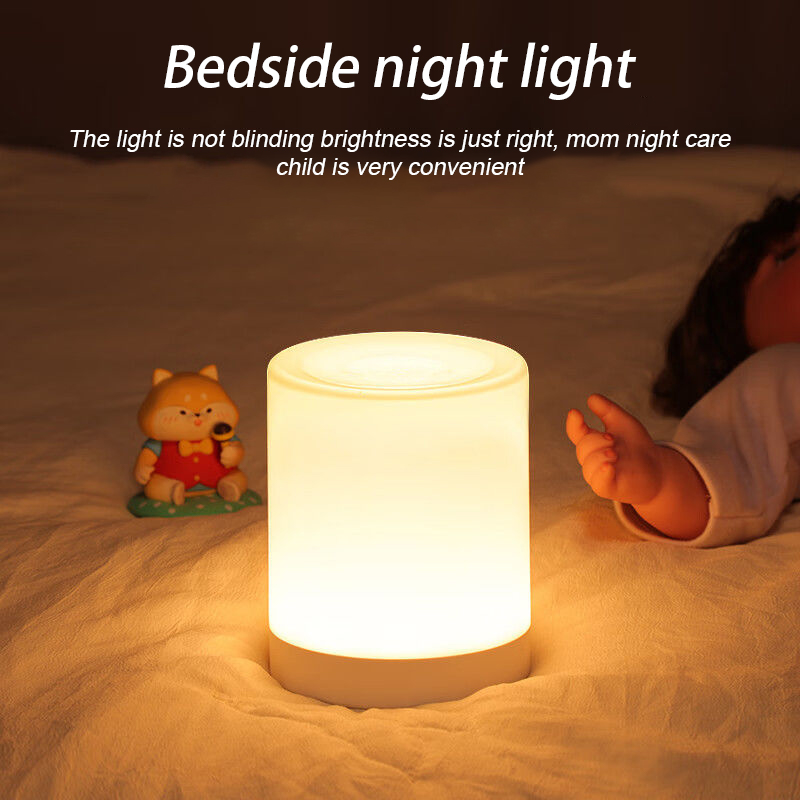【SG】Round Touchlight LED Light Mini Table Lamp Night Light Home Study ...