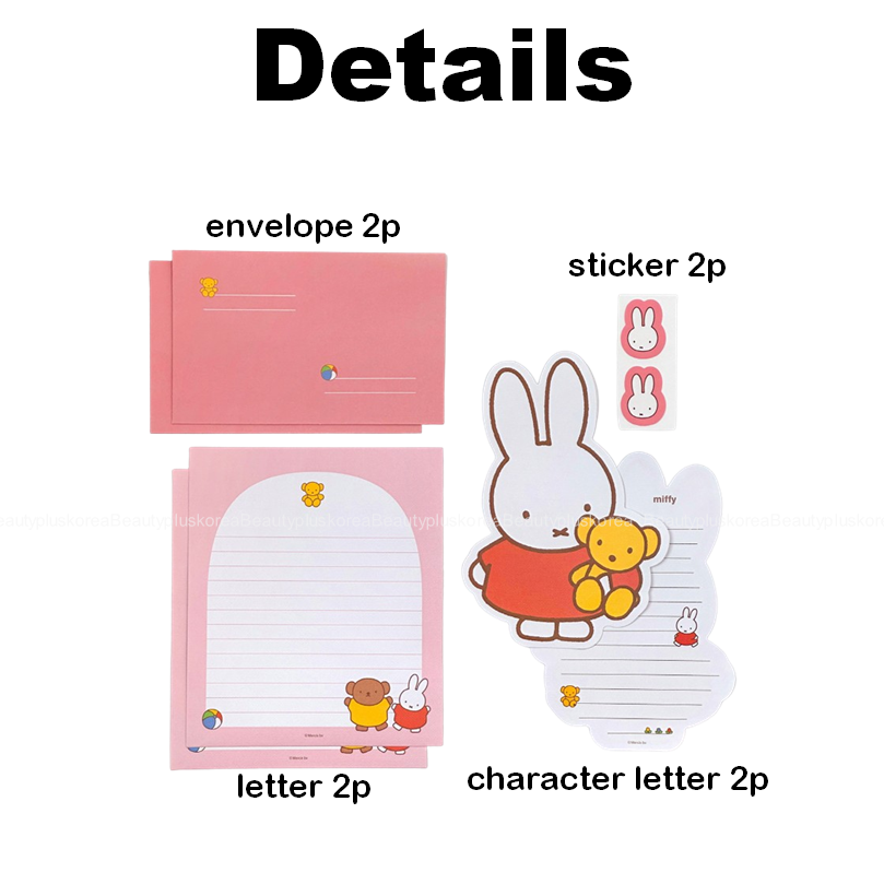 [MIFFY] Character Letter Paper Set (Pink / Blue) | Shopee Singapore