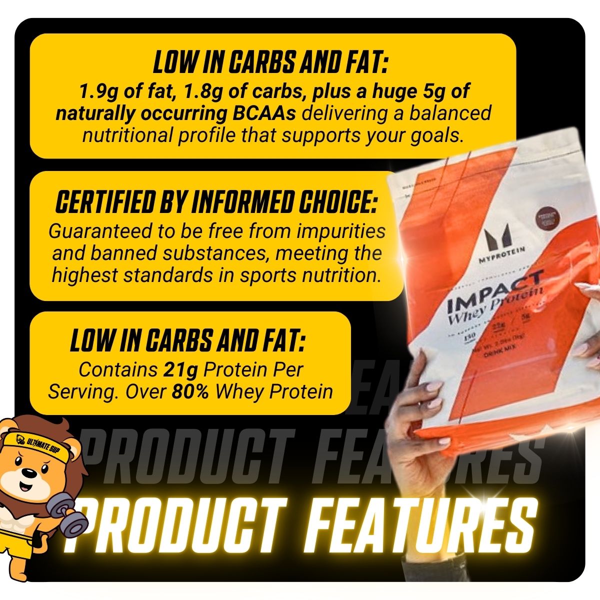 Myprotein Impact Whey Protein Powder, Whey Protein, Muscle Recovery ...