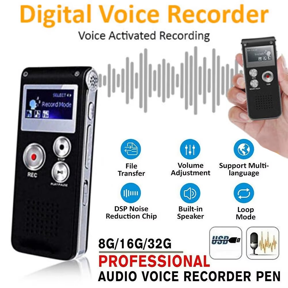 [SG Seller] 16GB/32GB Voice Recorder USB Professional Dictaphone ...