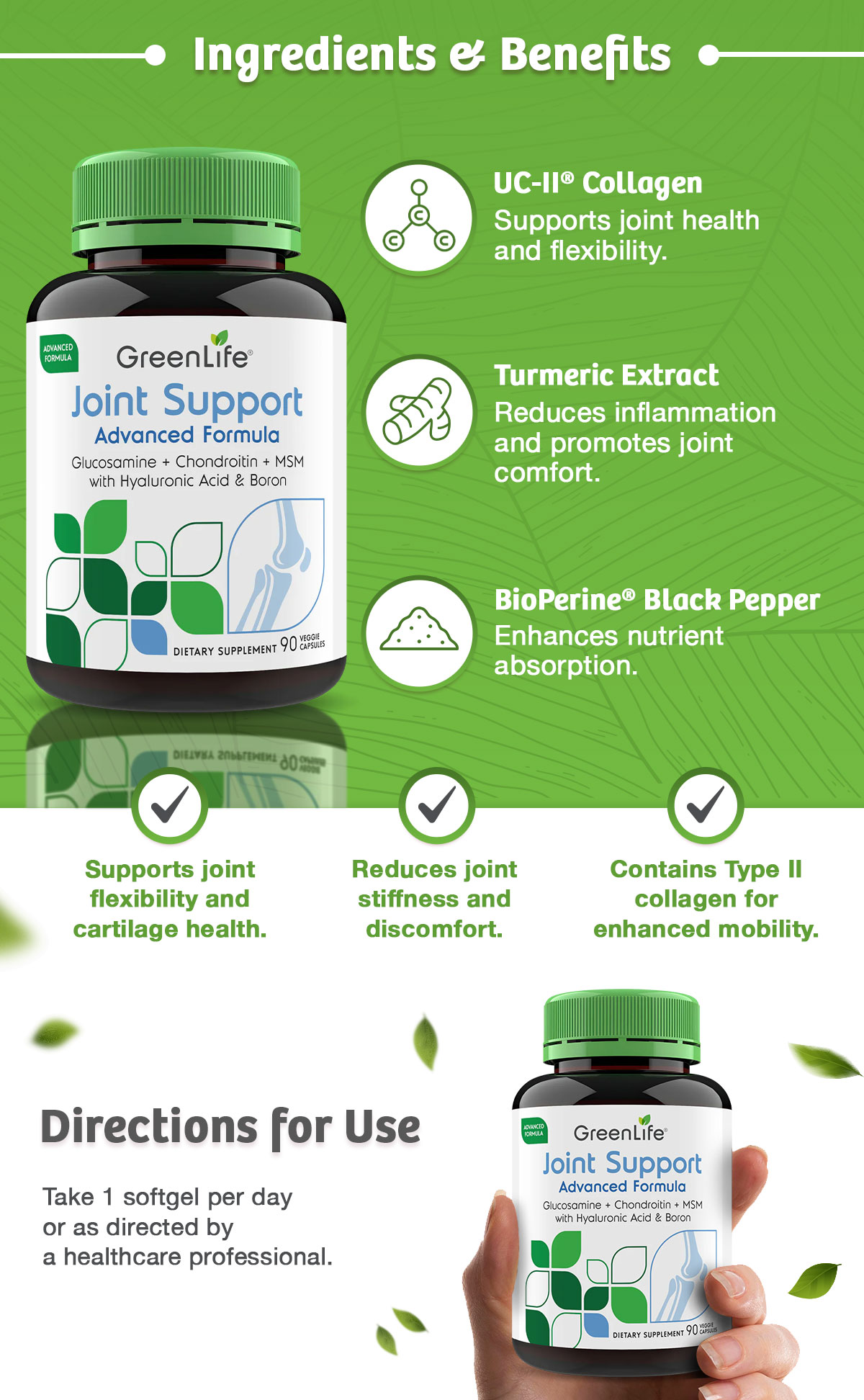 [Bundle of 2] GreenLife UC-II Advanced Joint Support 40mg 30 Softgels ...