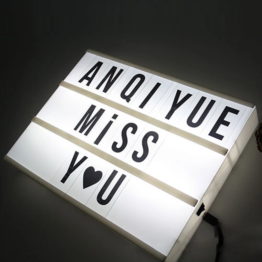 Led Lightbox Led Box Alphabet Light Message Box DIY Light Box Letters ...