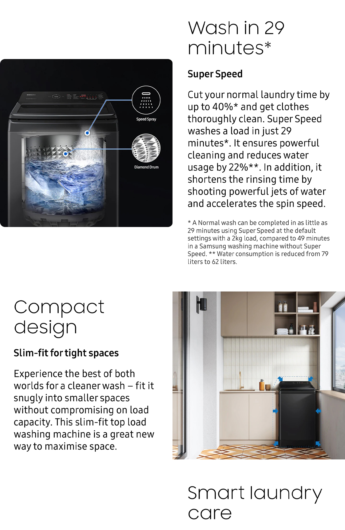 [Climate Voucher Eligible] Samsung WA80CG4546BVSP, Top Load Washing ...