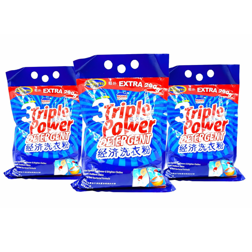 (FOREVER $2) Triple Power Detergent 850g Wash Off Stains Anti Bacterial ...