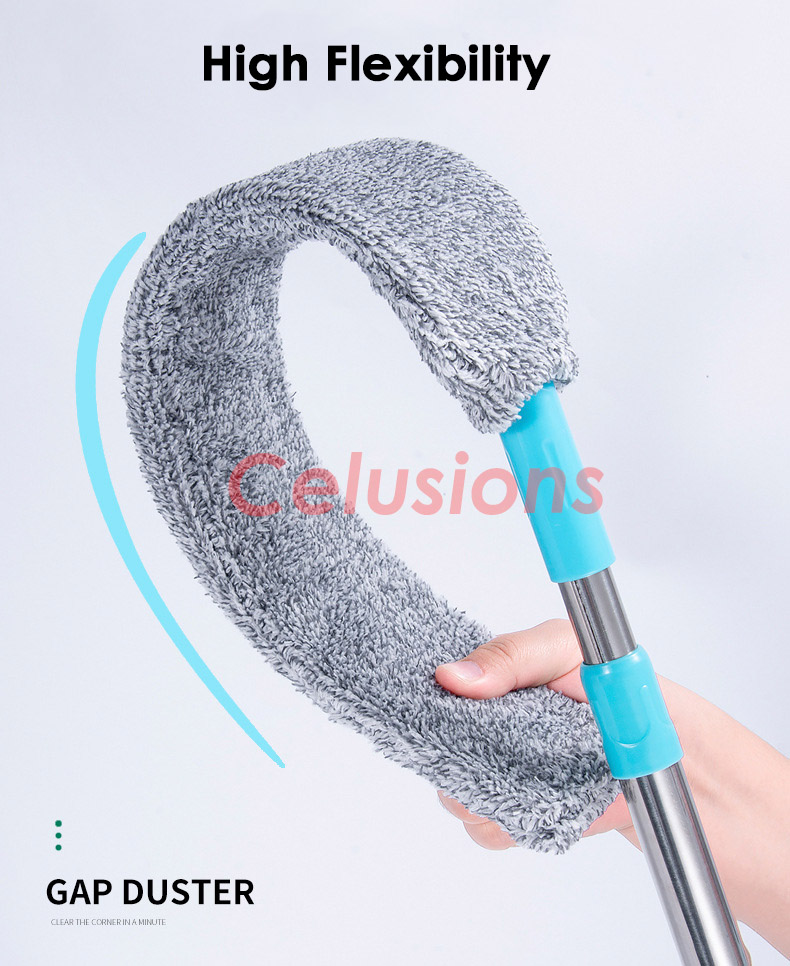 【SG Seller】⭐Extendable Gap Duster ⭐ Bendable Sweeper Broom Microfiber ...