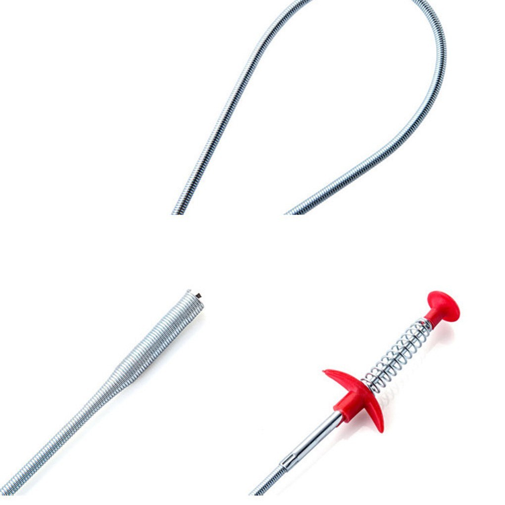 (FOREVER $2) 1.6M Flexible Four Claw Drain Spring Pipe Dredging Tool ...