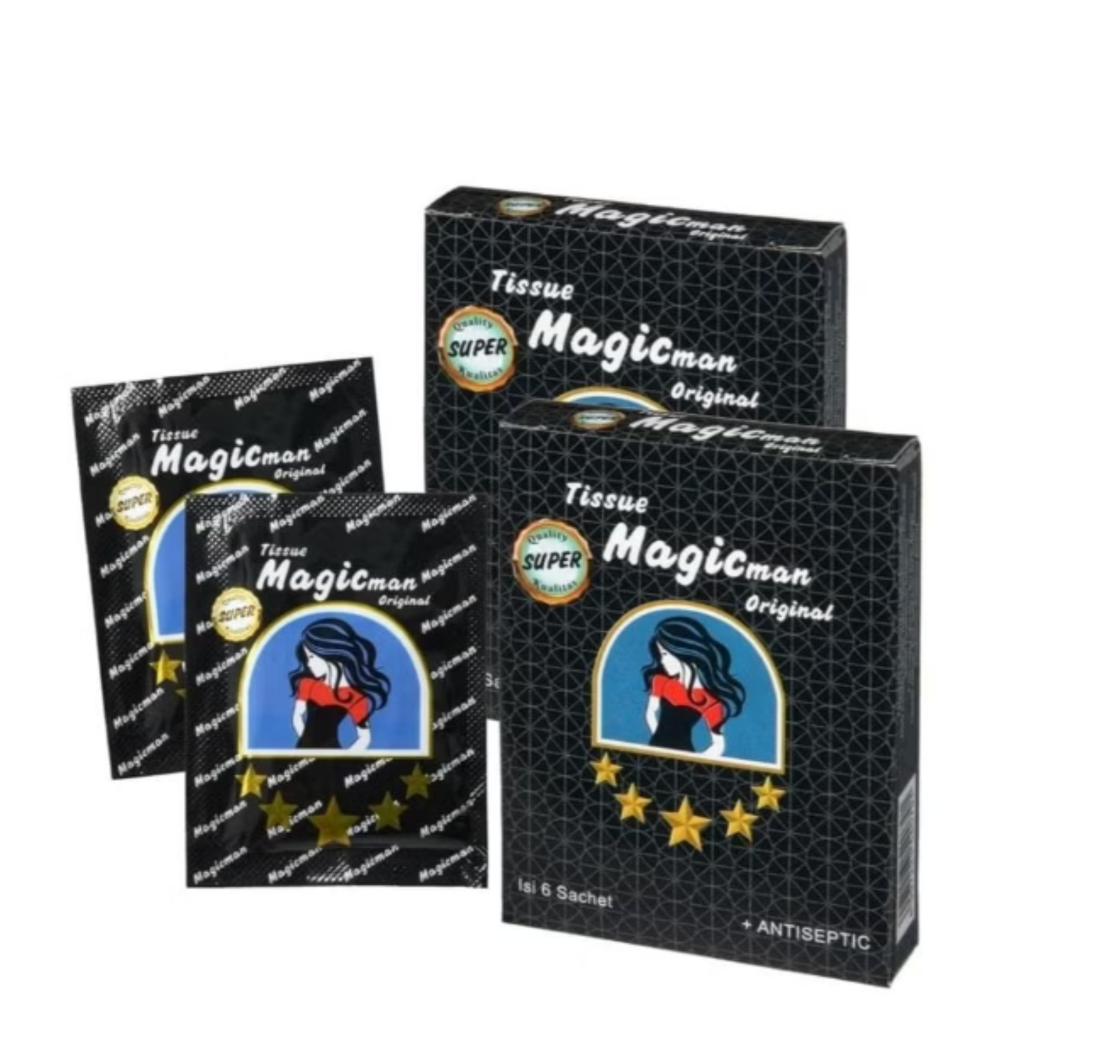 3 Boxes Super Magic Tissue (18 sachets) FOR MEN ONLY (NEW PACKAGING ...