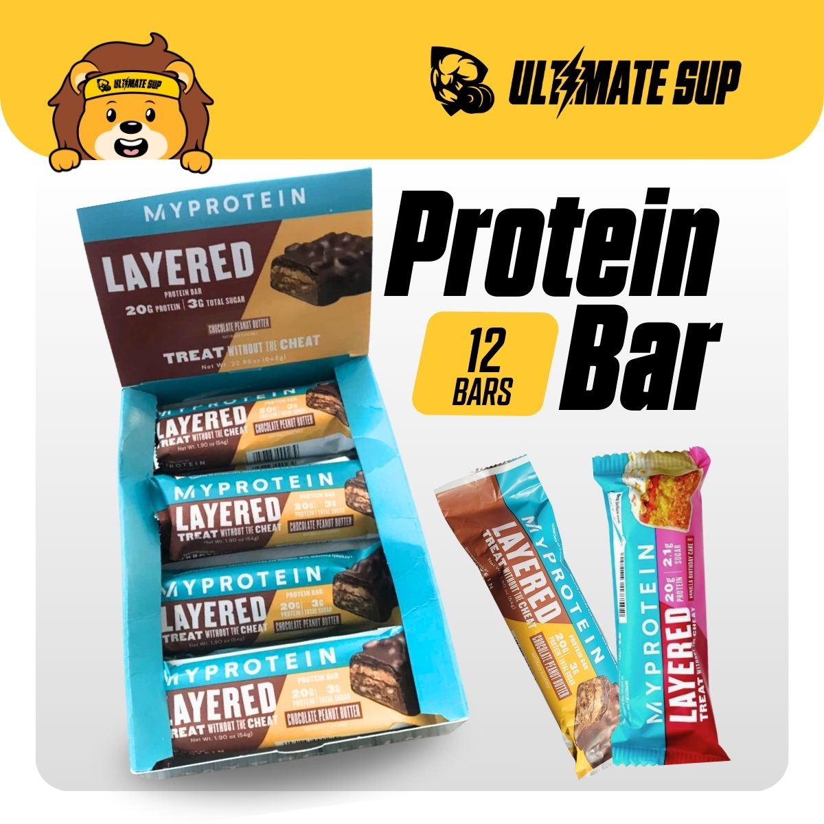 Myprotein Layered Protein Bar | Meal Replacement, High Protein, Muscle ...