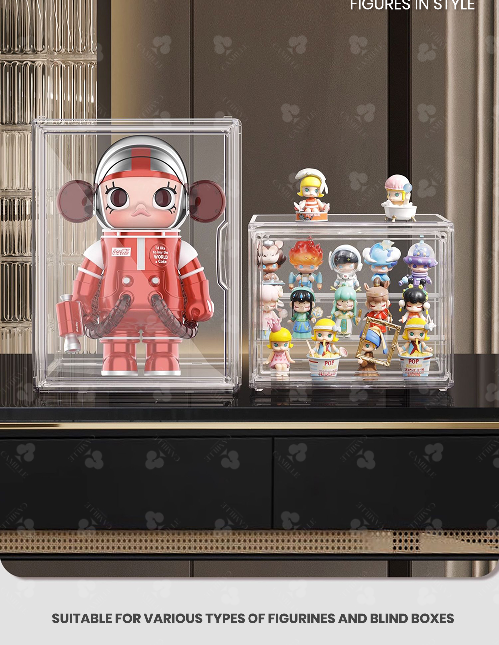 [Buy 4 Get 5] Popmart Acrylic Display Box Stackable Design For Space ...