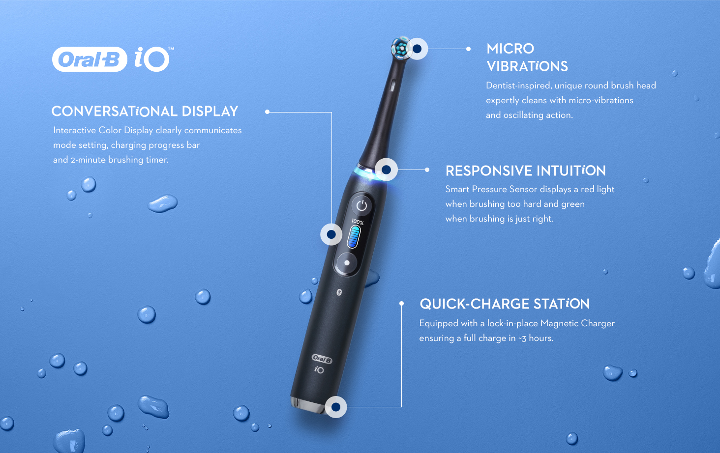 Oral-B iO Series 9 Electric Toothbrush with Micro Vibration Bluetooth ...